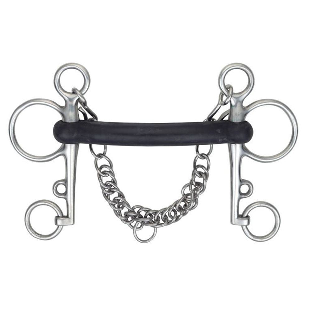 TRIAL BIT - 5'' Vulcanite Pelham– Saddlery Barn